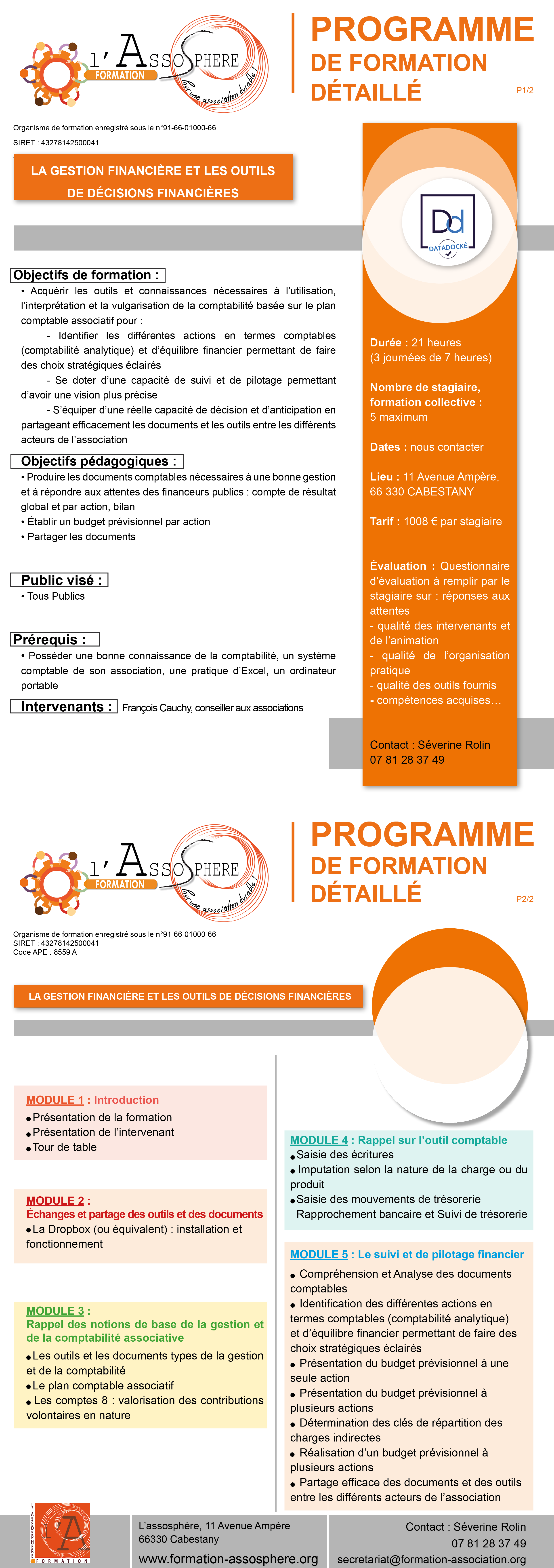 Gestion financière d'une Association, une formation du CFEA